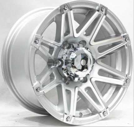 20 Inch Aluminum Truck Silver and Black Rims 4x4 Off Road Aftermarket ...