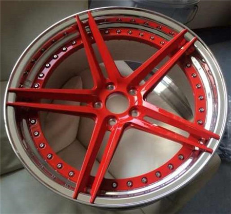 Cheap 18 inch benz Red black white Custom Forged 3 Piece Wheels Step ...