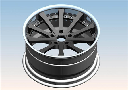 Cheap Cadillac 20 inch 3 piece forged wheels flat lip Red center disk ...