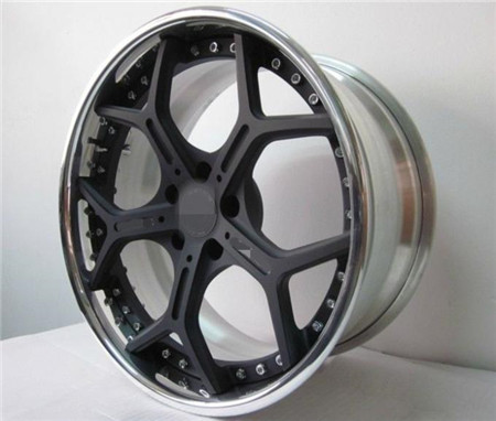 Cheap Mercedes Benz 3 piece forged wheels Matte black center disk flat ...