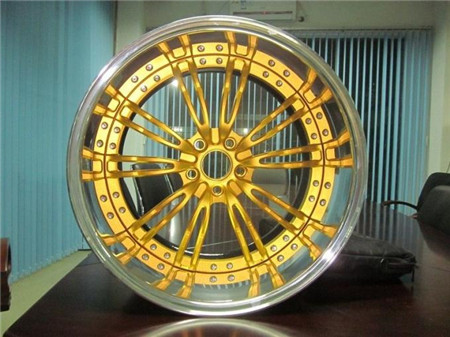 Cheap super deep dish rims Lamborghini gold 3 piece forged wheels Deep ...