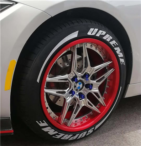 Cheap BMW Custom Forged 2 Piece Wheels Pentagram Chrome barrel Red