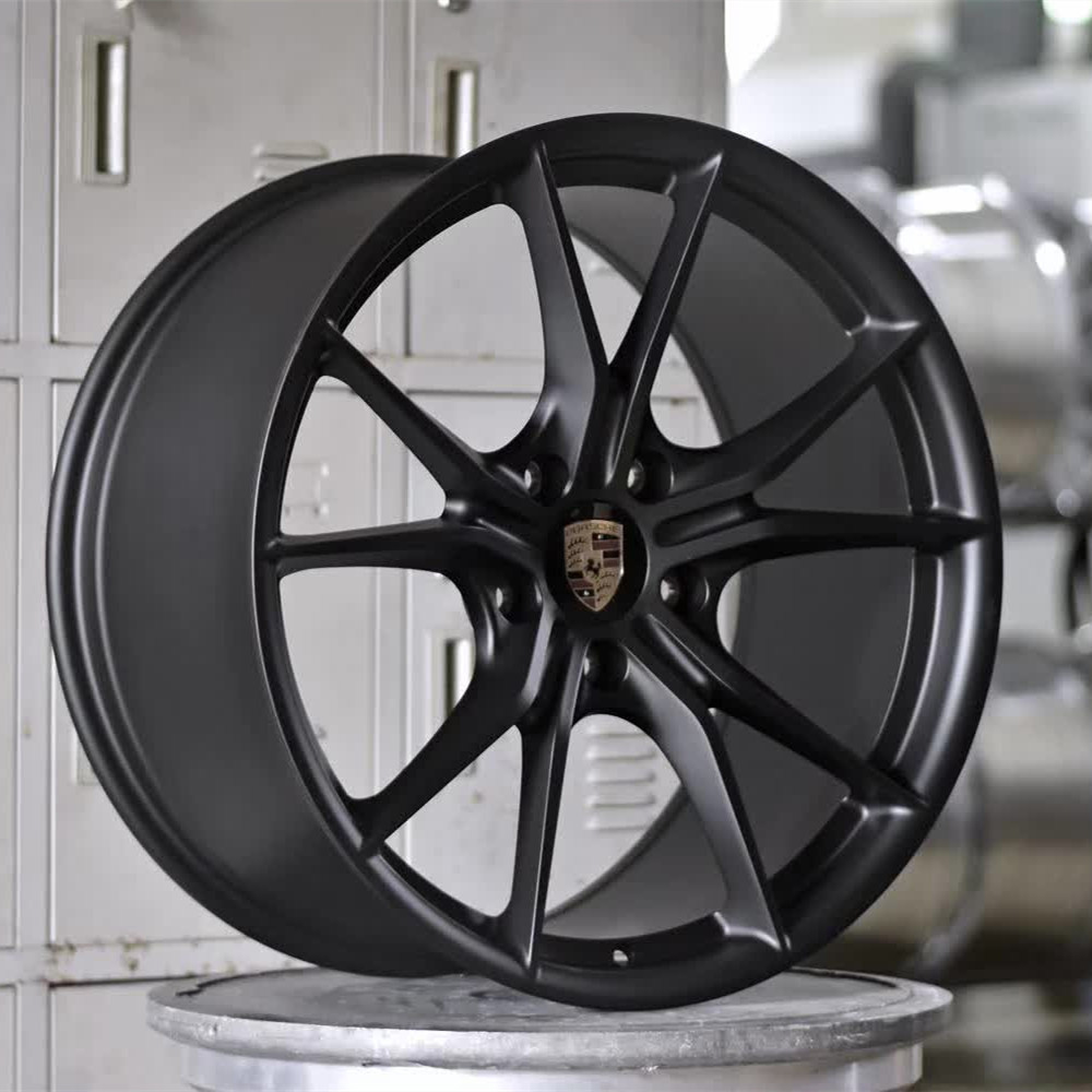 Custom 20 Inch Porsche 718 Carrera S OEM Wheel Black High Gloss Painted Custom 20 Inch Porsche 718 Carrera S OEM Wheel Black High Gloss Painted